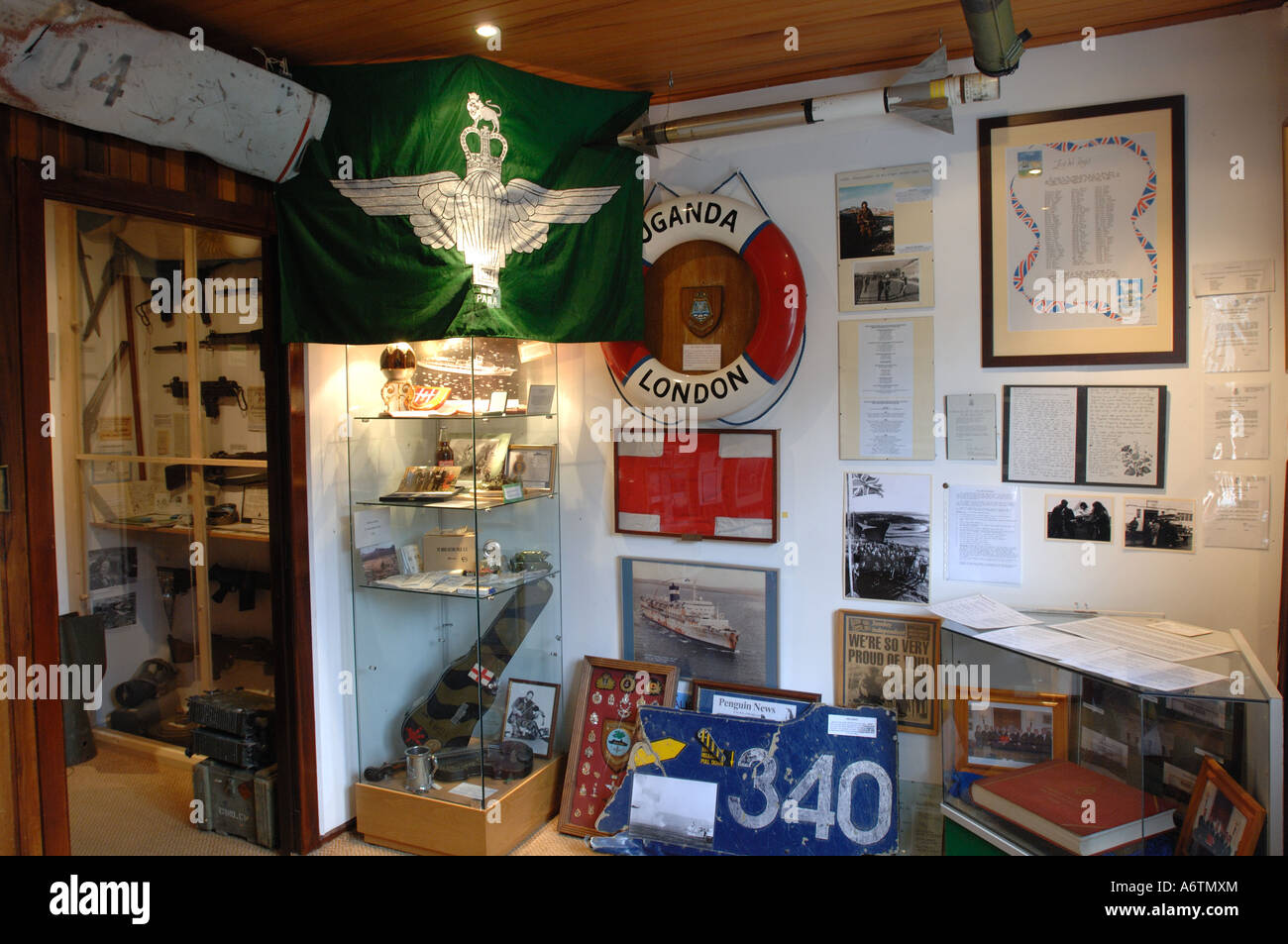 Interior of the Falkland Islands Museum, Holdfast Road, Stanley ...