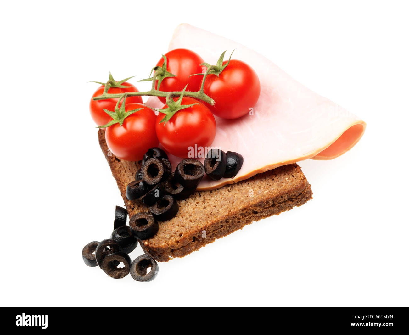 Rye Bread Open Sandwich Stock Photo - Alamy