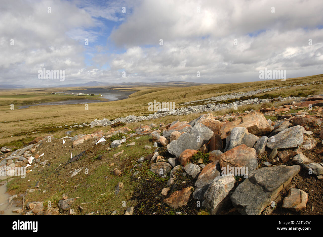 View over "camp" the countryside of the Falklands Islands Stock Photo ...