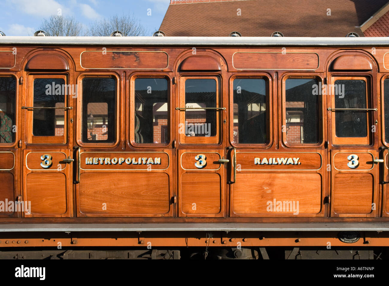 Preserved Metropolitan Railway coach on the Bluebell Railway Stock ...