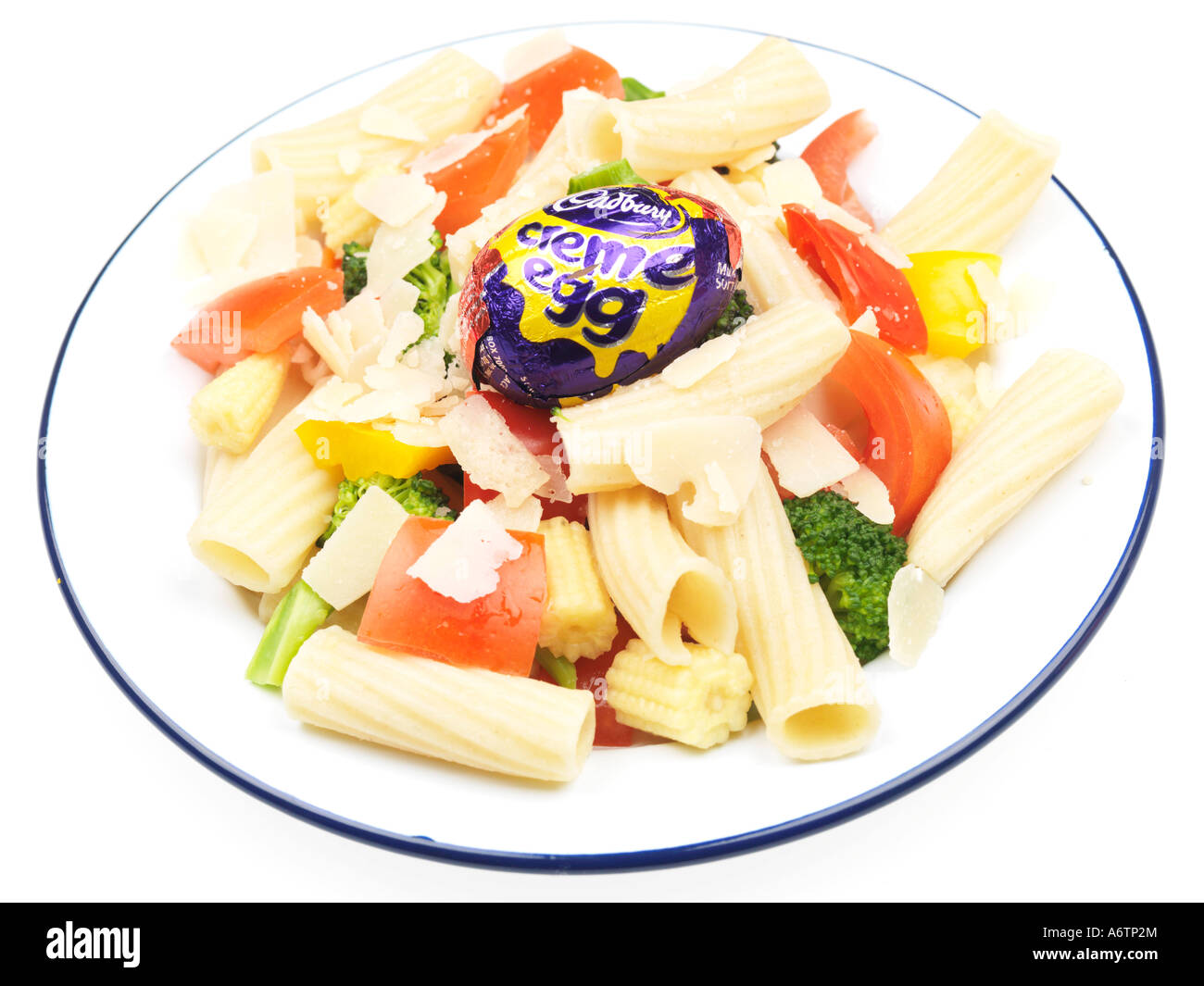 Wholemeal Pasta with Vegetables and Parmesan Stock Photo - Alamy