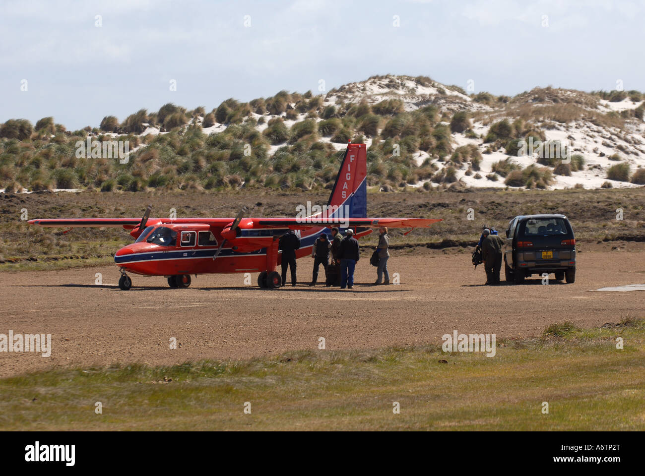 Falkland Islands Government Air Service (FIGAS) plane boarding on Sea ...