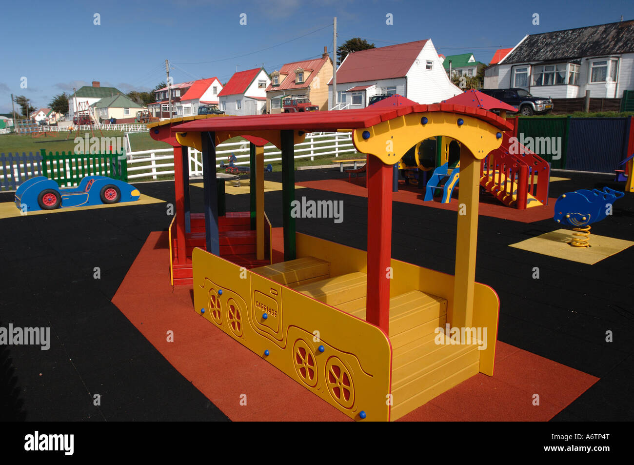 The playground and recreation area at Stanley, the Capital of the ...
