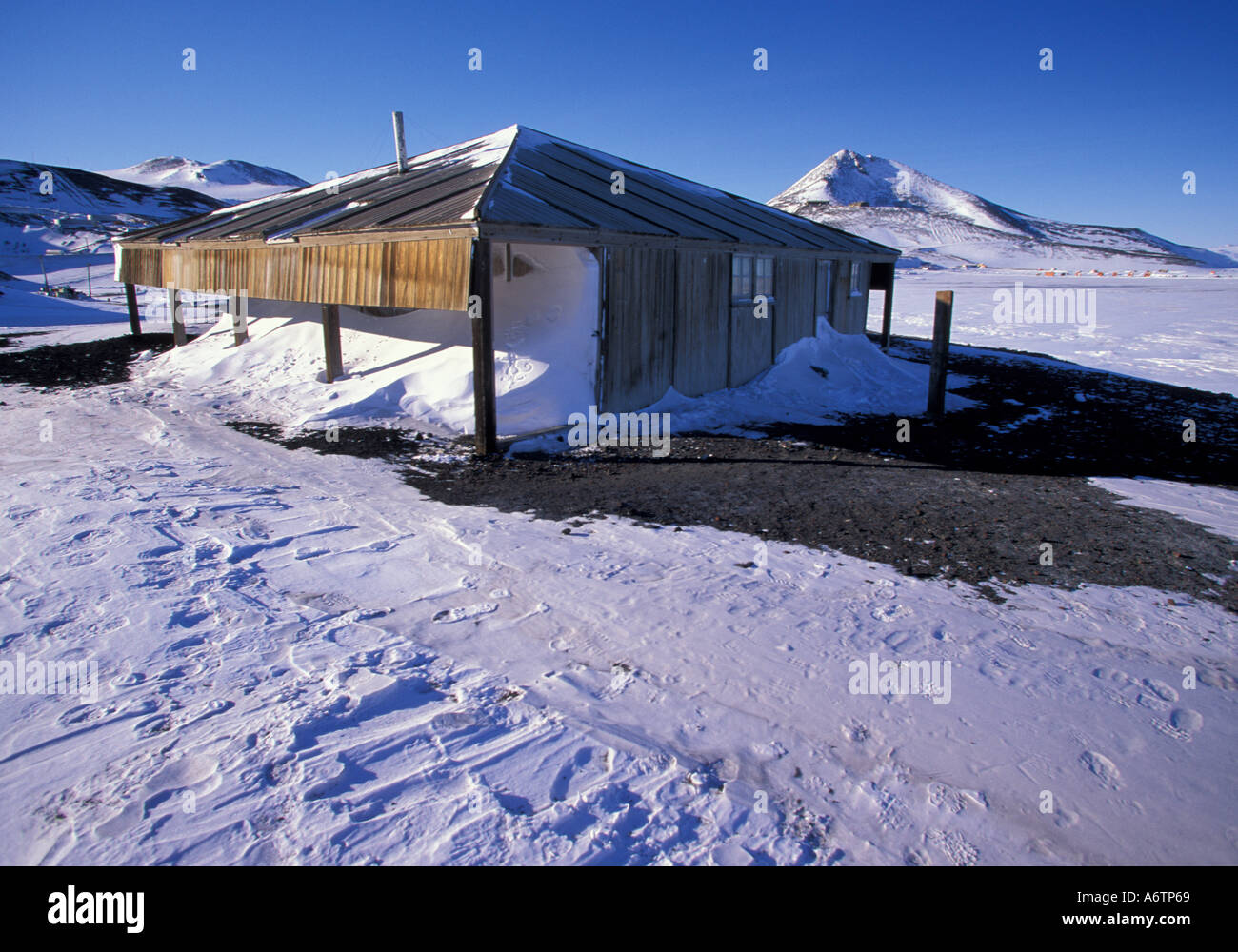 Antarctica, Ross Island, McMurdo Station, Scott's Discovery Hut Stock ...