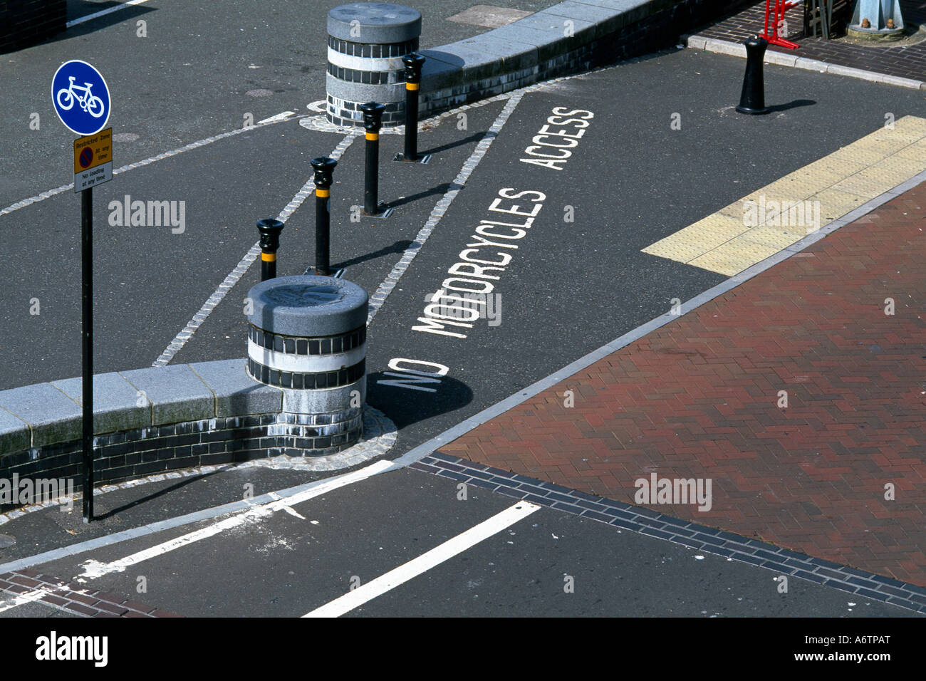 Motoring road roads wall bollard bollards street streets hi-res stock ...