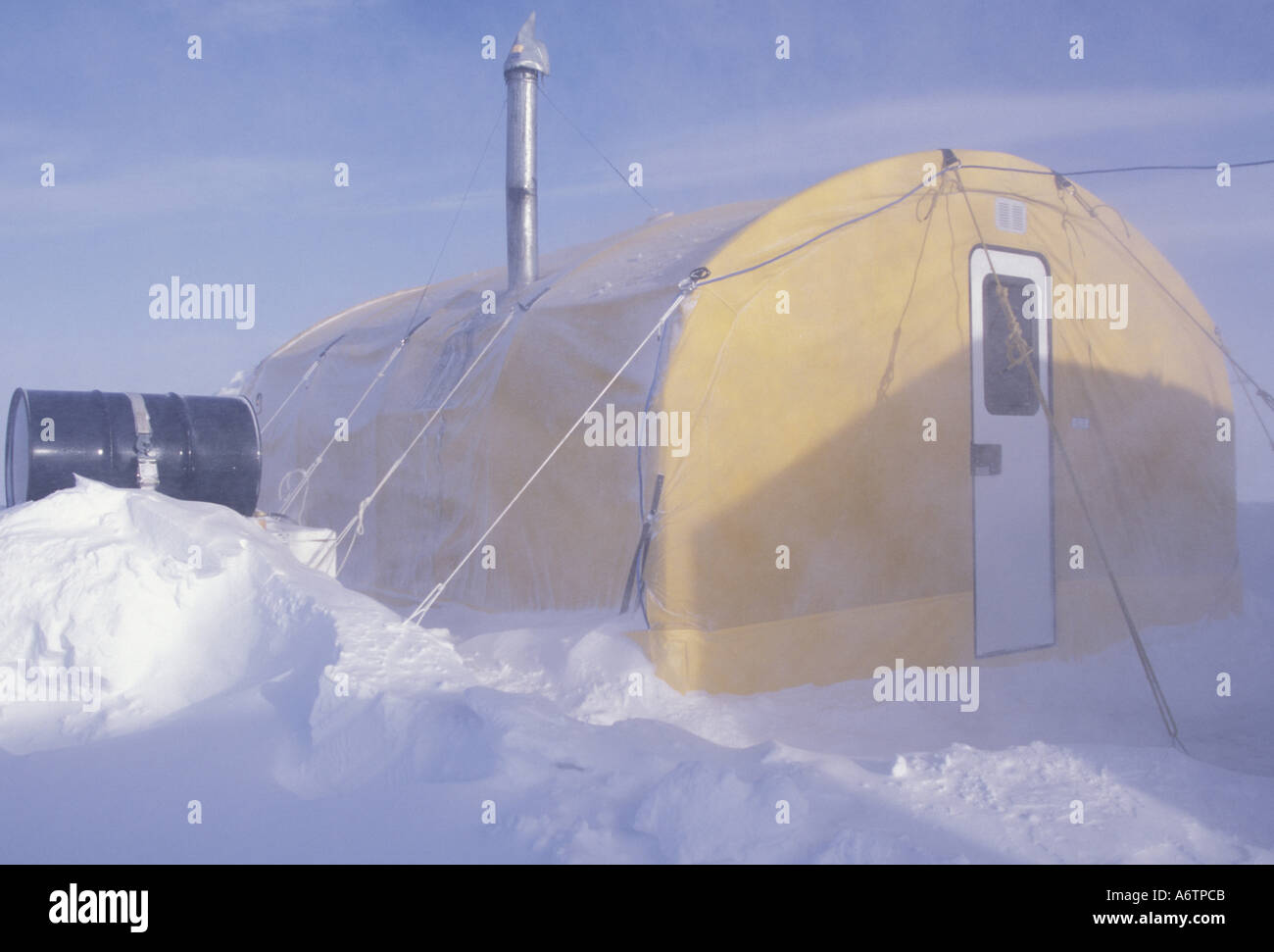 Antarctica, McMurdo Station, snow covered tent Stock Photo - Alamy