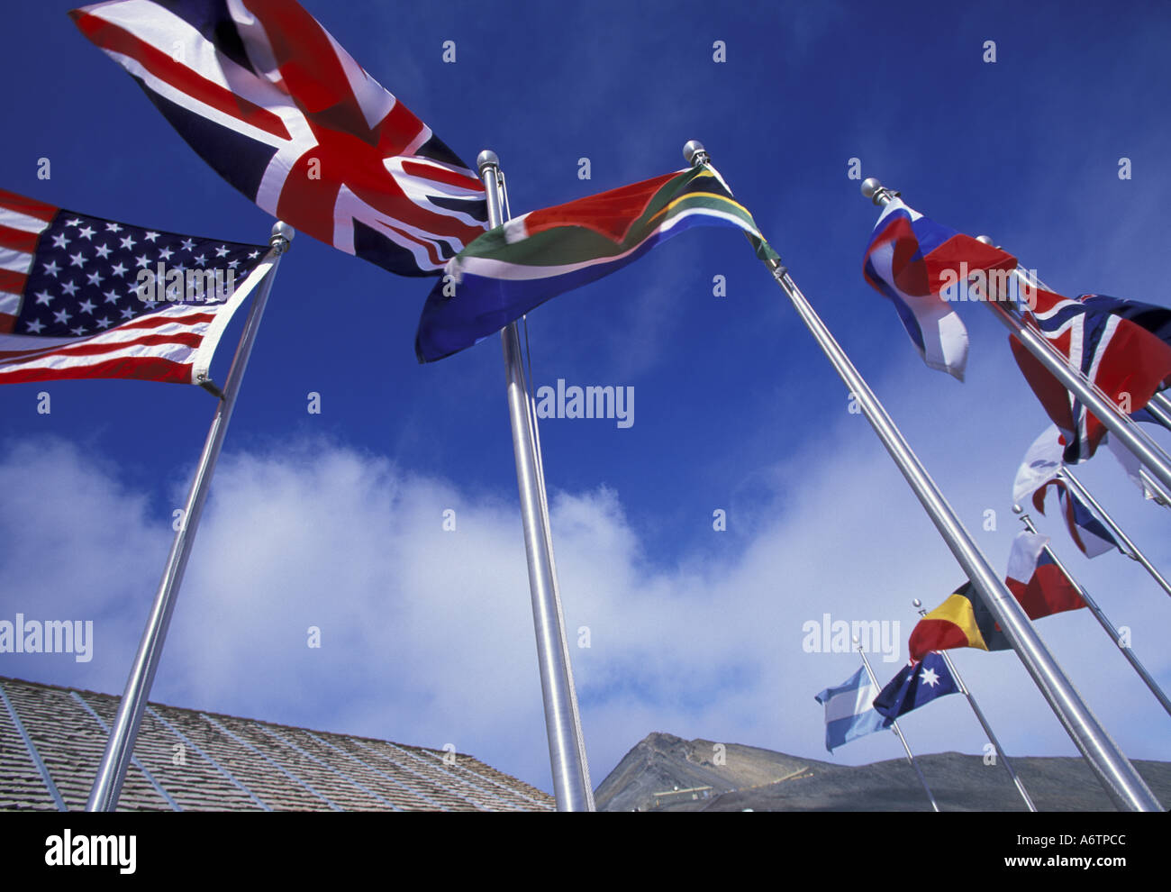 Antarctic treaty nation flags hi-res stock photography and images - Alamy
