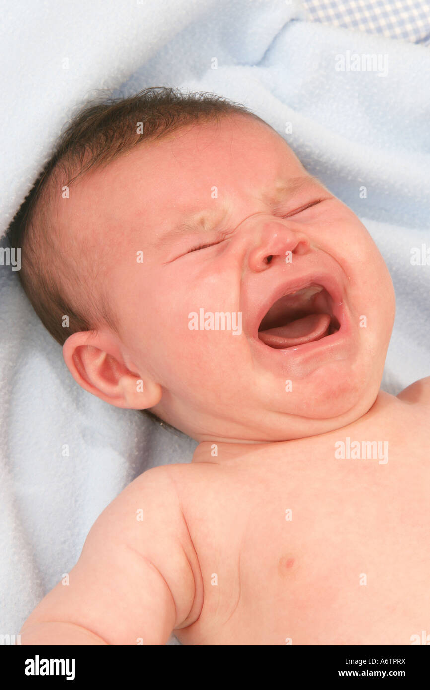 Crying Baby Model Released Stock Photo - Alamy