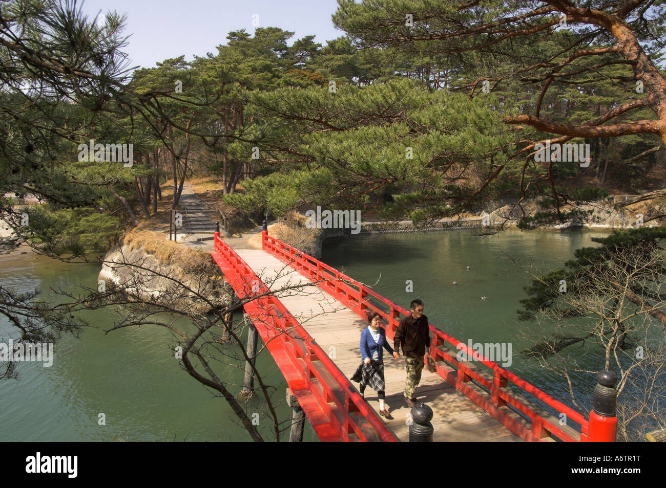 Japan Nothern Honshu Miyagi ken Matsushima bay Oshima island view from ...