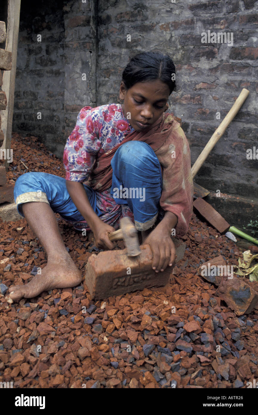 Woman breaking bricks hi-res stock photography and images - Alamy
