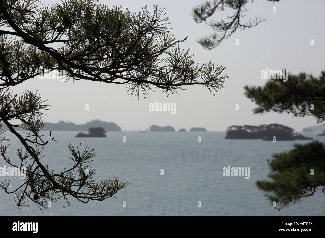Japan Nothern Honshu Miyagi ken Matsushima bay Oshima island view of ...
