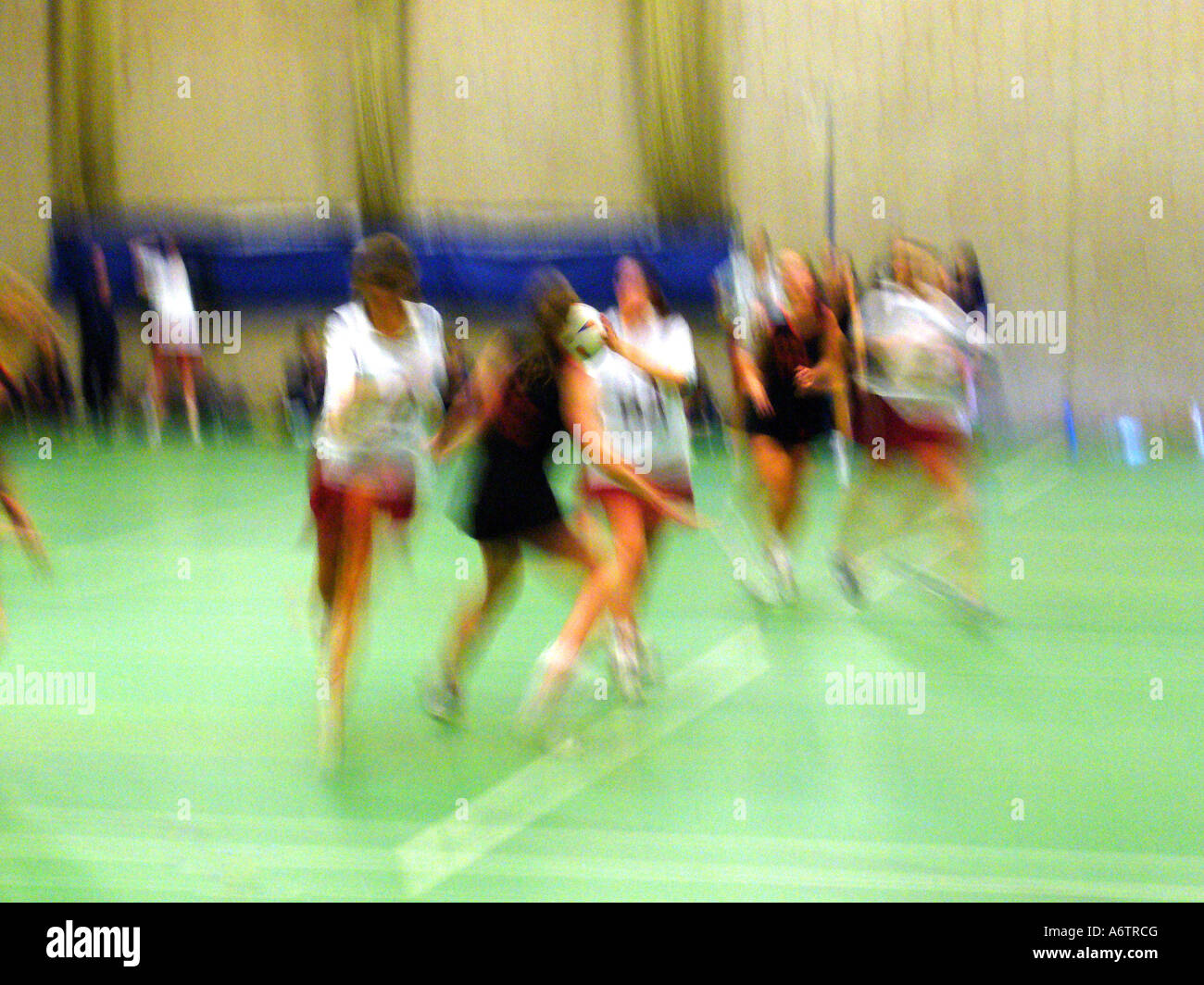 blurred netball action shot Stock Photo - Alamy