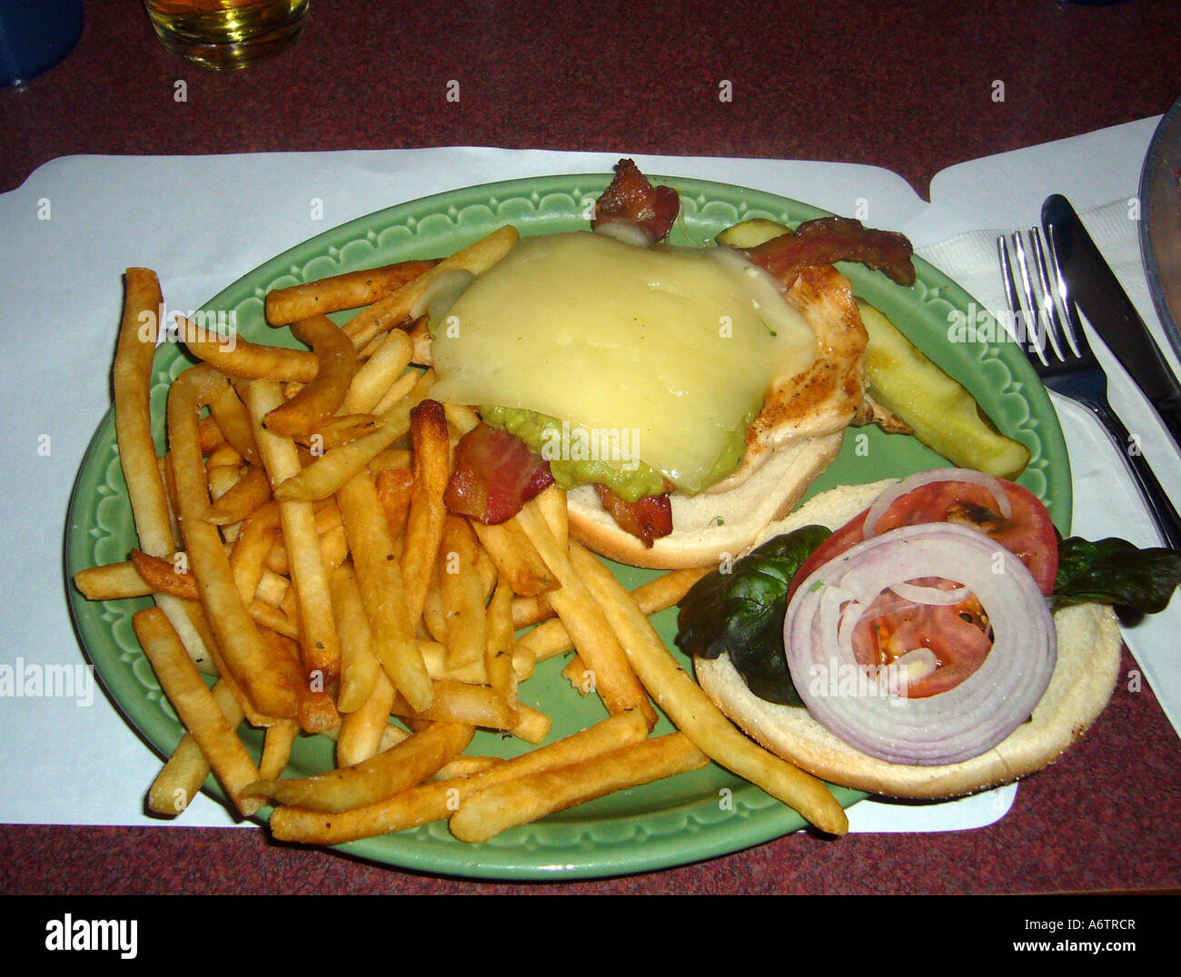 Food in american restraunt Stock Photo - Alamy