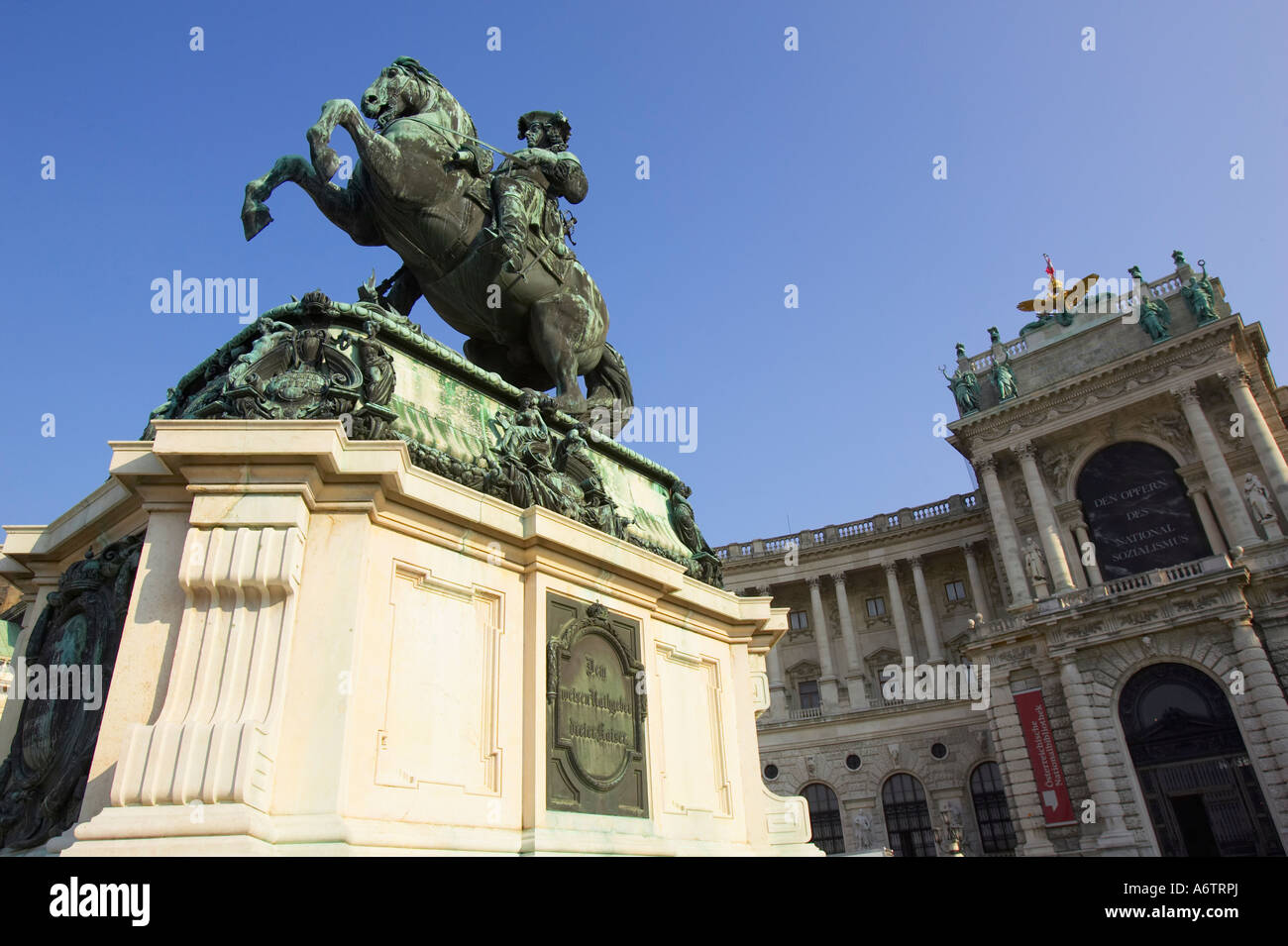 Prince Eugene Statue in Front of National Library at the Hofburg ...