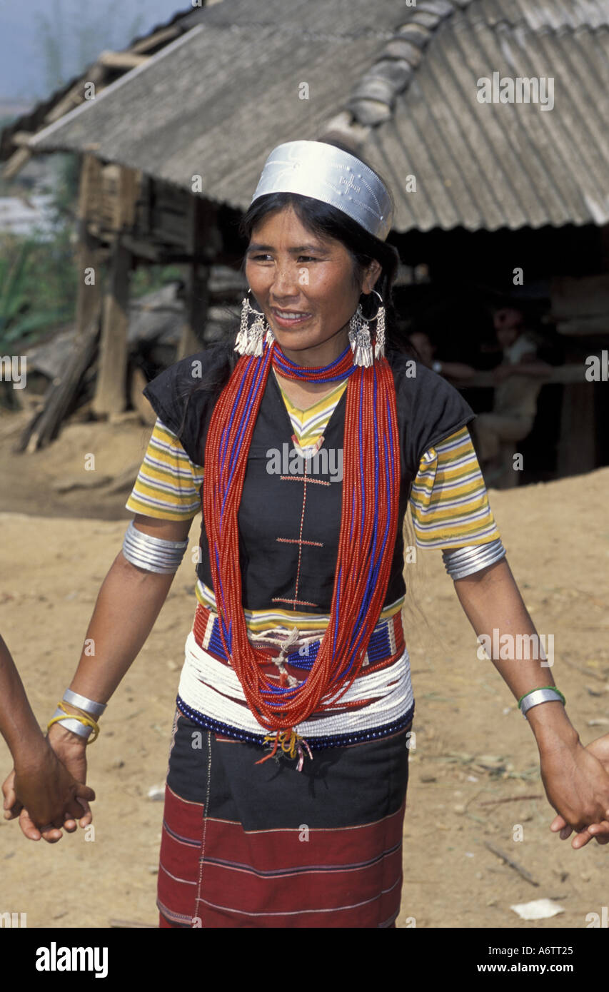 China, Yunnan Province, Simao Region. Wa minority woman, in traditional ...