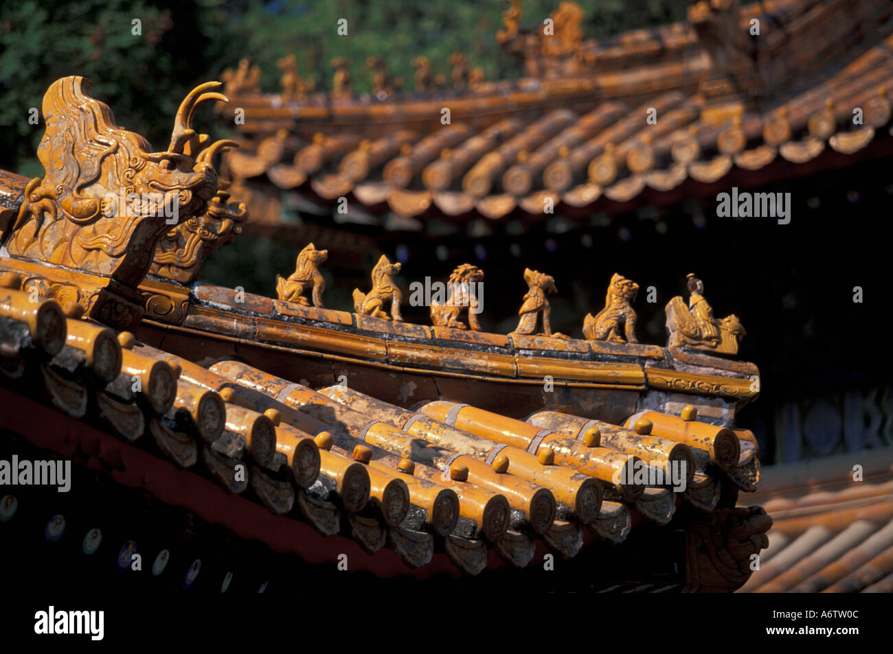 China, Beijing The Summer Palace. Roof Detail Stock Photo - Alamy