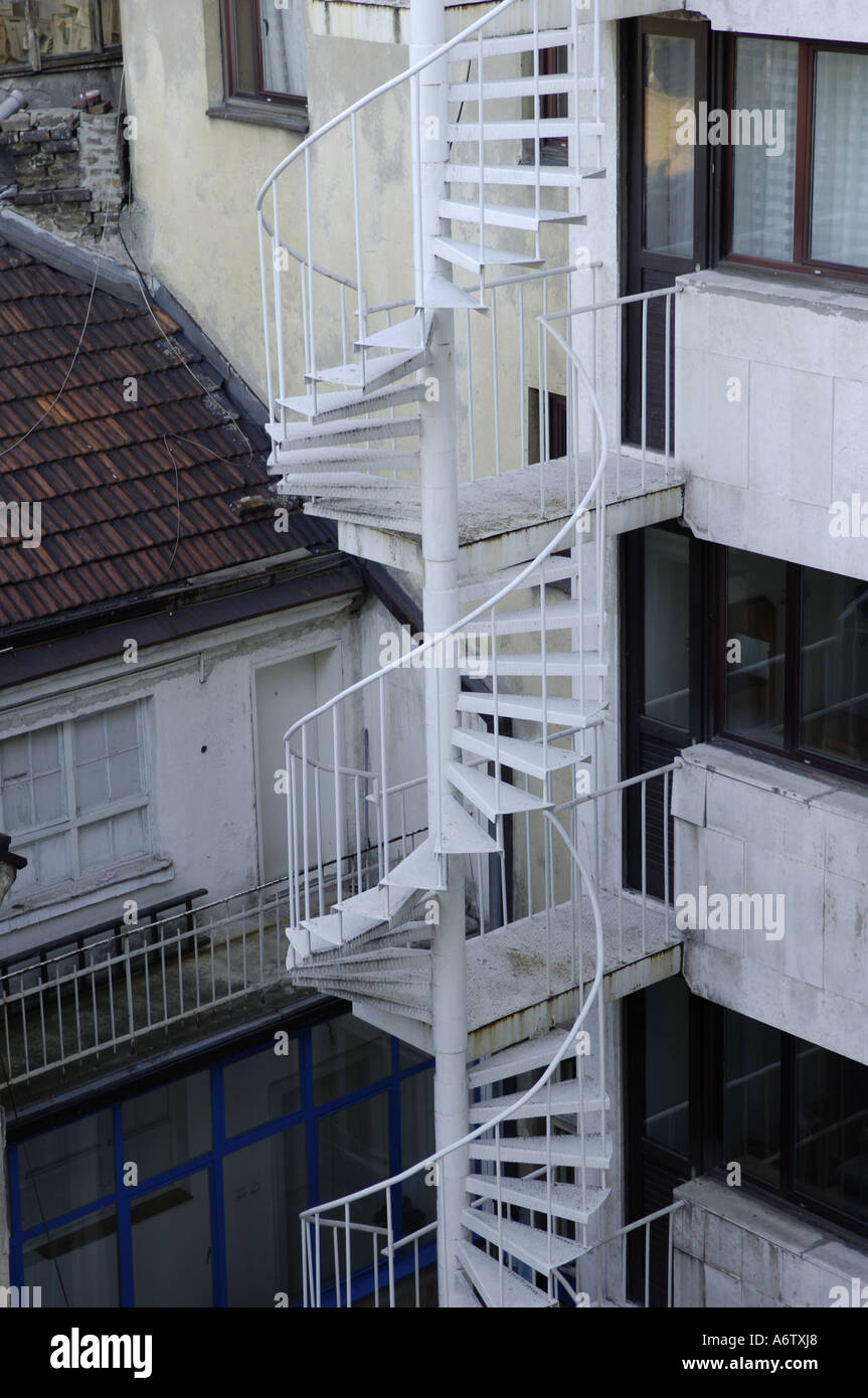 spiral fire escape Stock Photo - Alamy