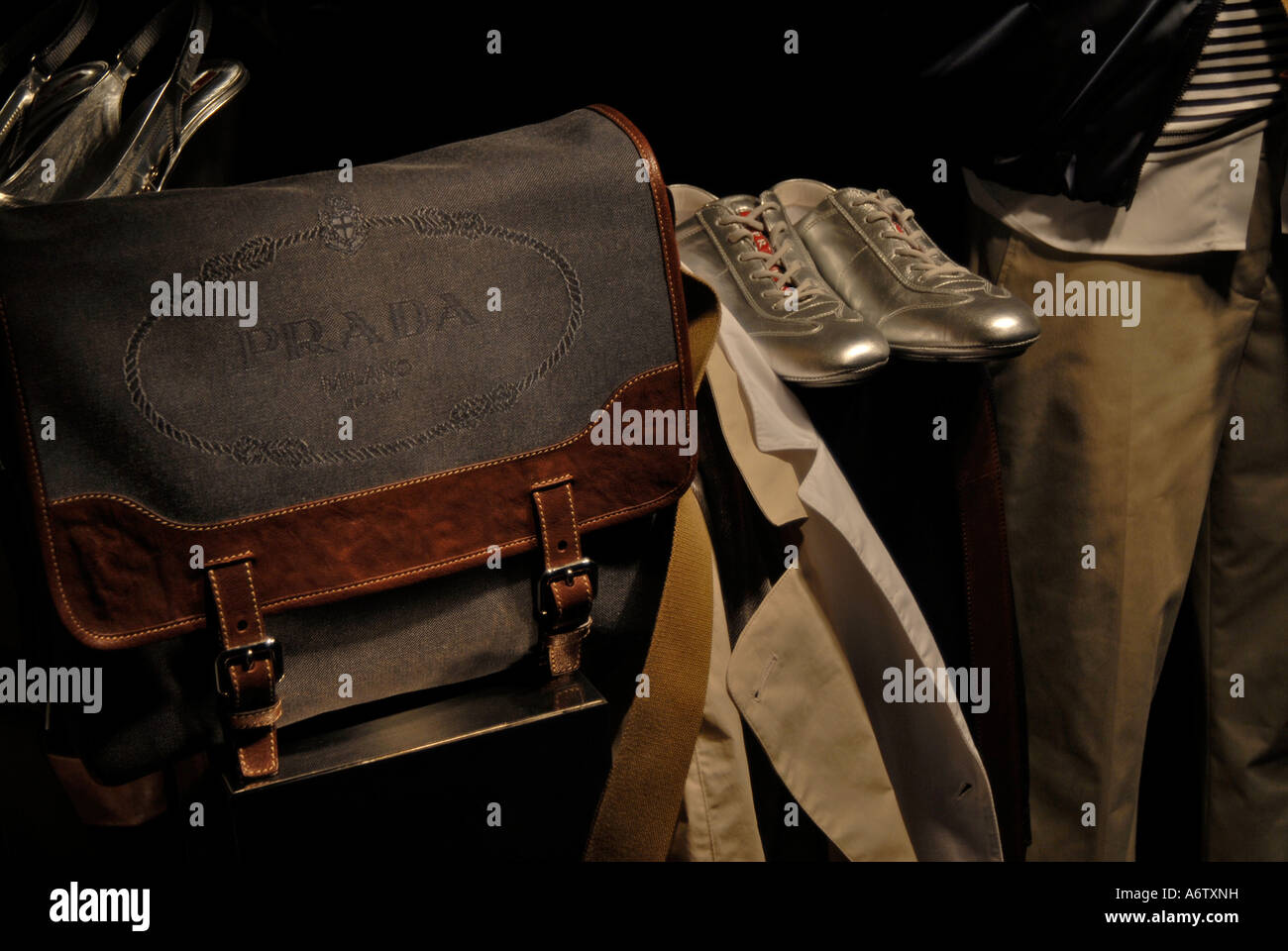 Prada clothes in a high class ibizan shop Stock Photo - Alamy
