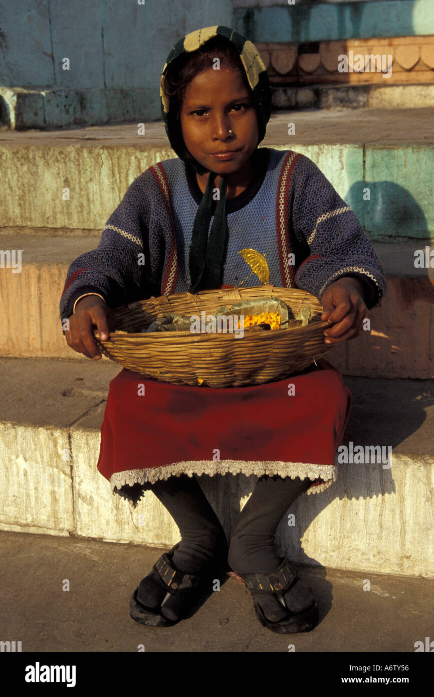 India, Varanasi Region, Hindu Child Stock Photo - Alamy