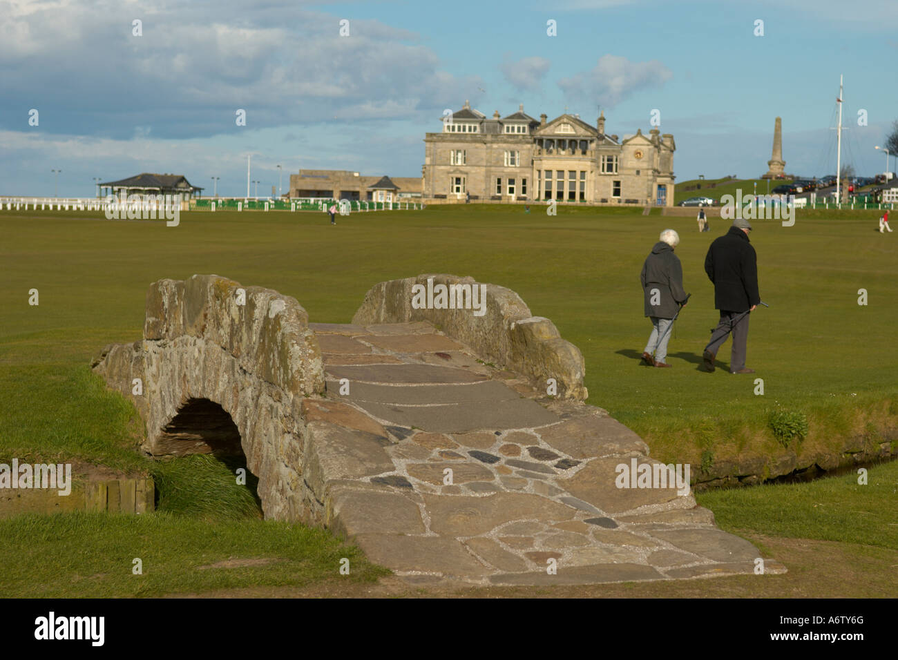 The Swilcan Bridge on the Old Course St Andrews Scotland Stock Photo ...