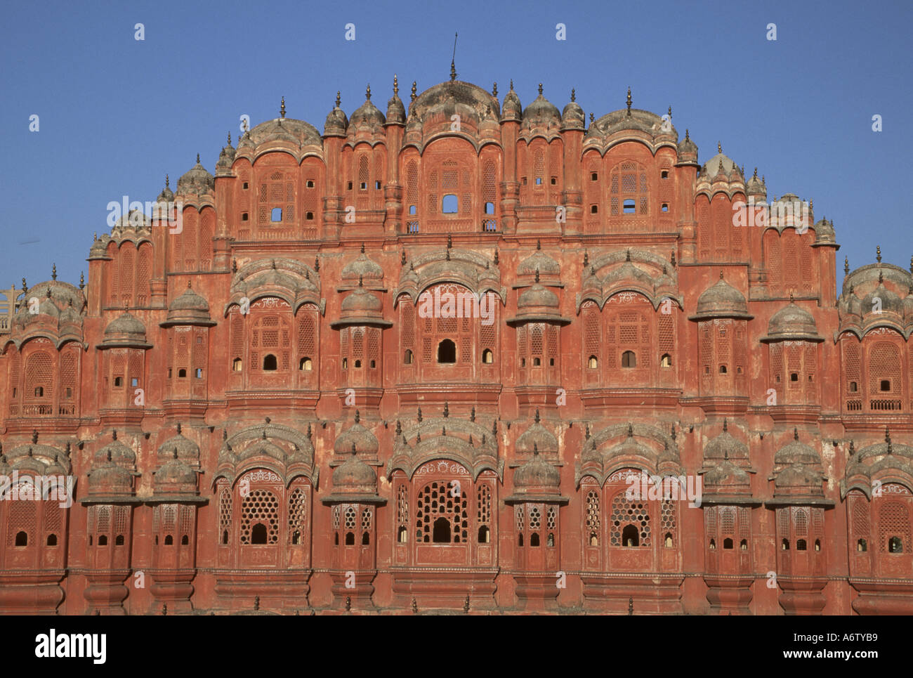 India, Rajasthan, Jaipur, Hawa Mahal (Palace of the Winds Stock Photo ...