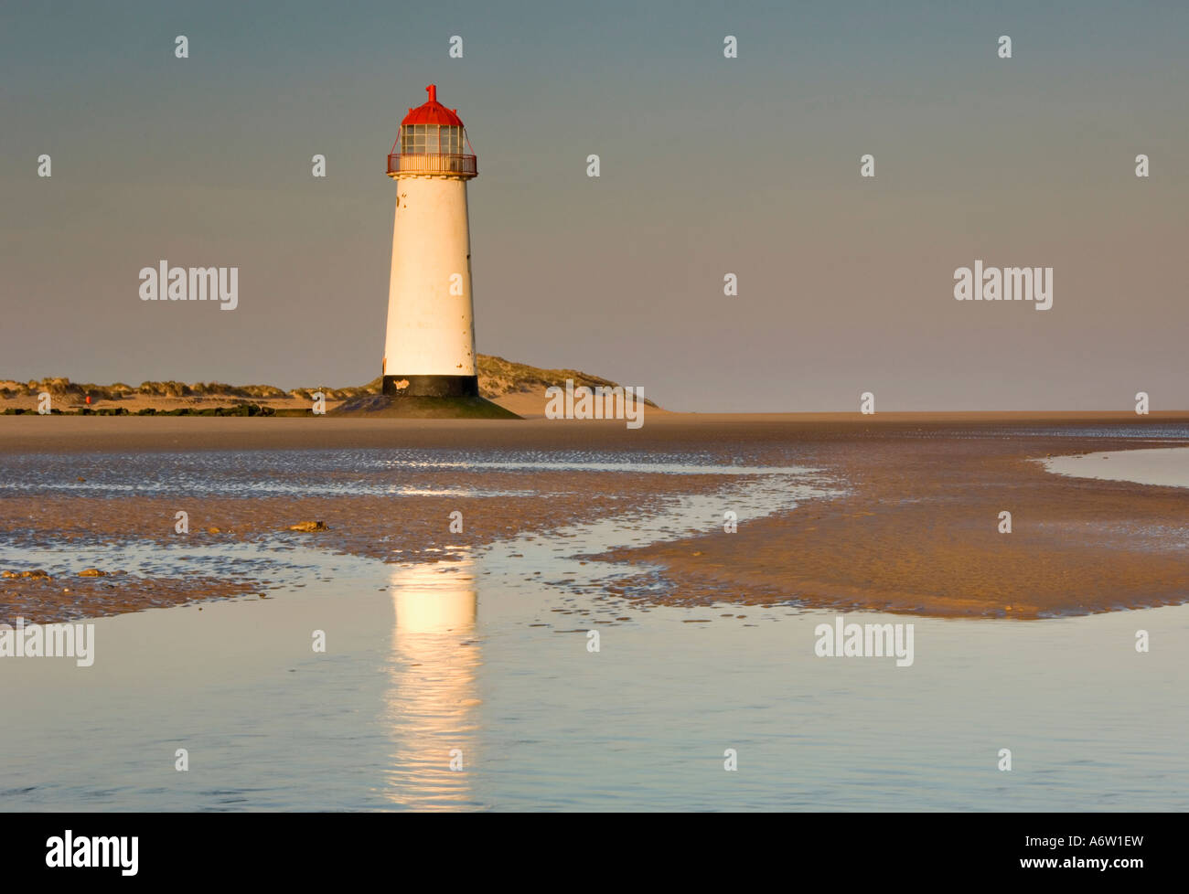 Talacre Lighthouse, Point of Ayr, Flintshire, North Wales, UK Stock ...