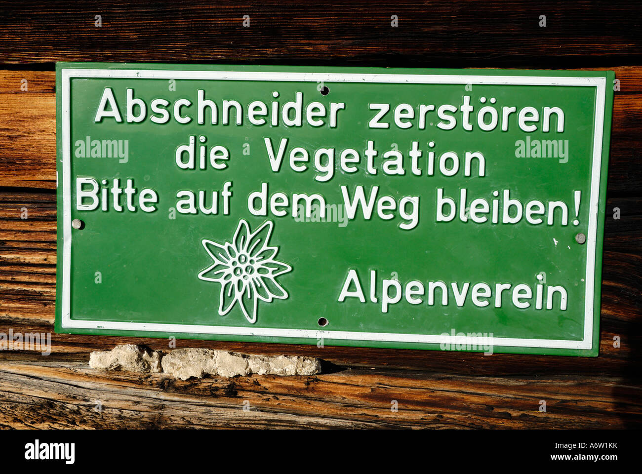 Information sign of the german alpine association, Bavaria, Germany ...