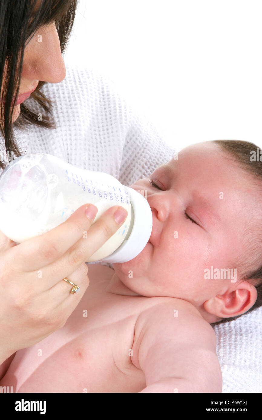 Mother Feeding Baby Models Released Stock Photo - Alamy
