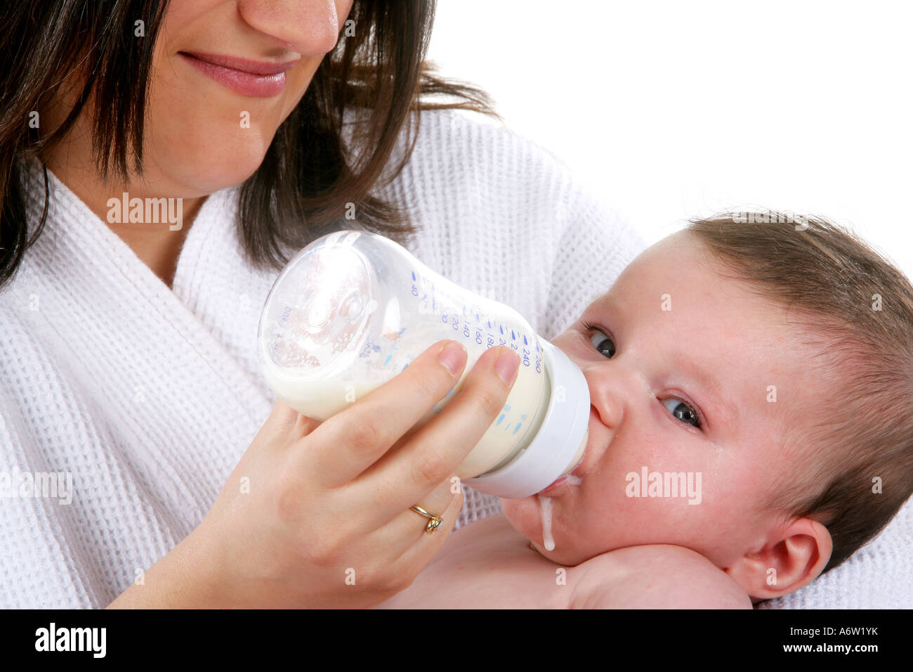 Mother Feeding Baby Models Released Stock Photo - Alamy