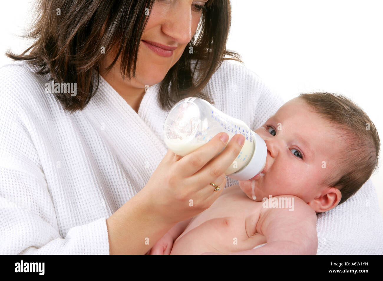 Mother Feeding Baby Models Released Stock Photo - Alamy