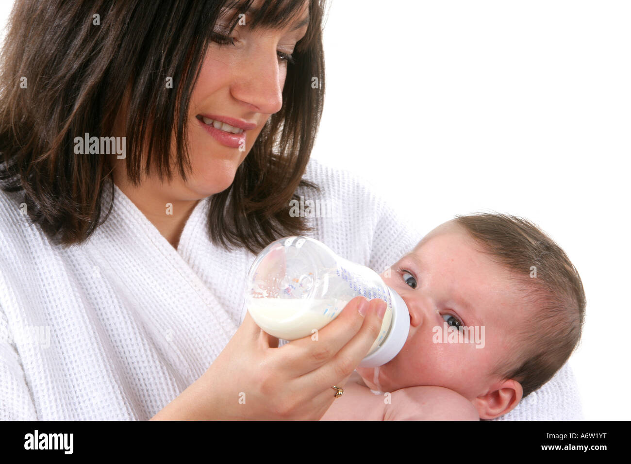 Mother Feeding Baby Models Released Stock Photo - Alamy