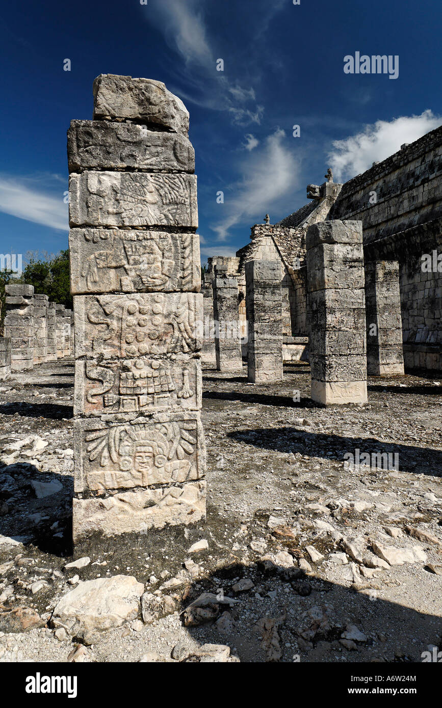 Templo de los Guerreros, temple of the warriors, Maya and Toltec ...