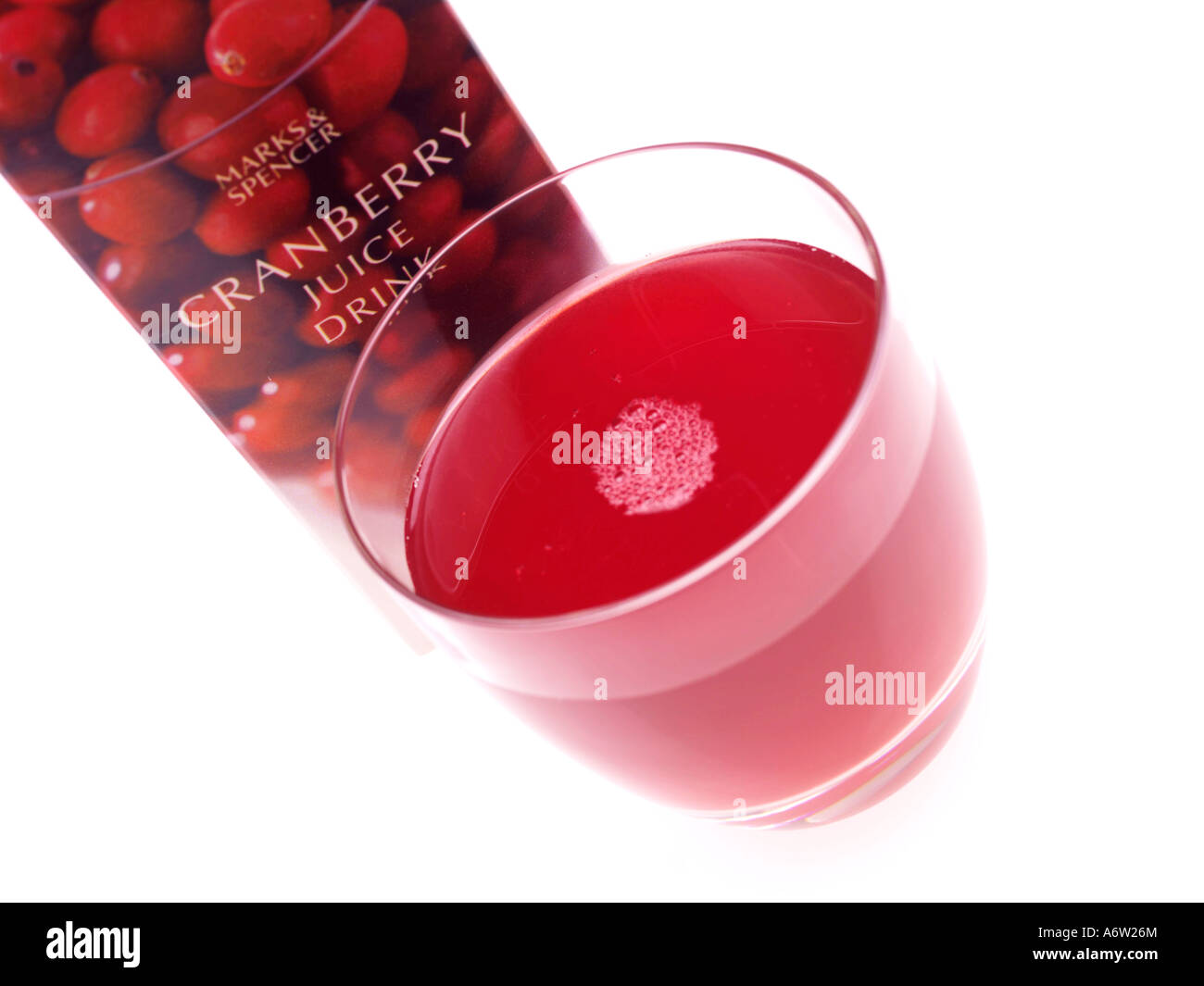 Glass of Cranberry Juice Stock Photo - Alamy