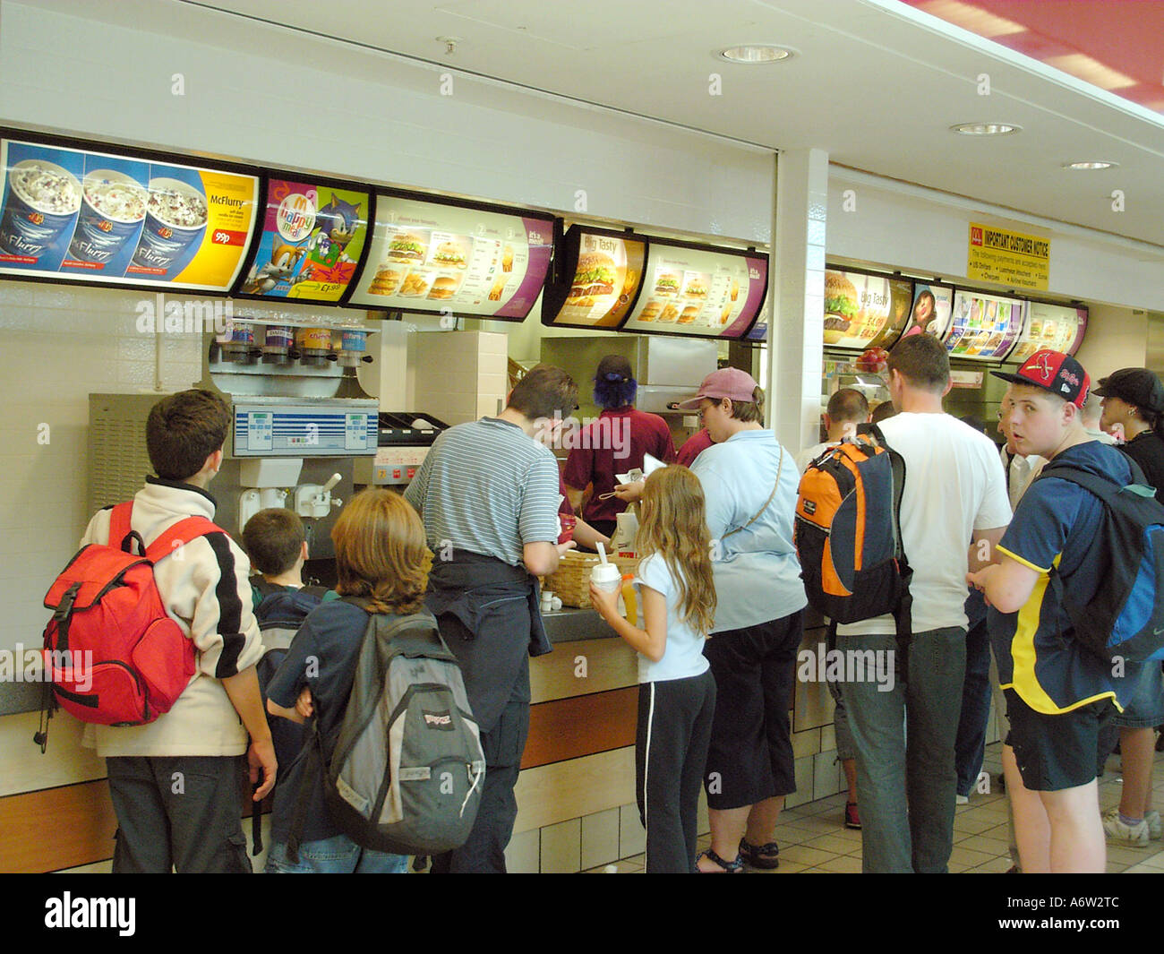 Macdonald's fast food counter Stock Photo - Alamy