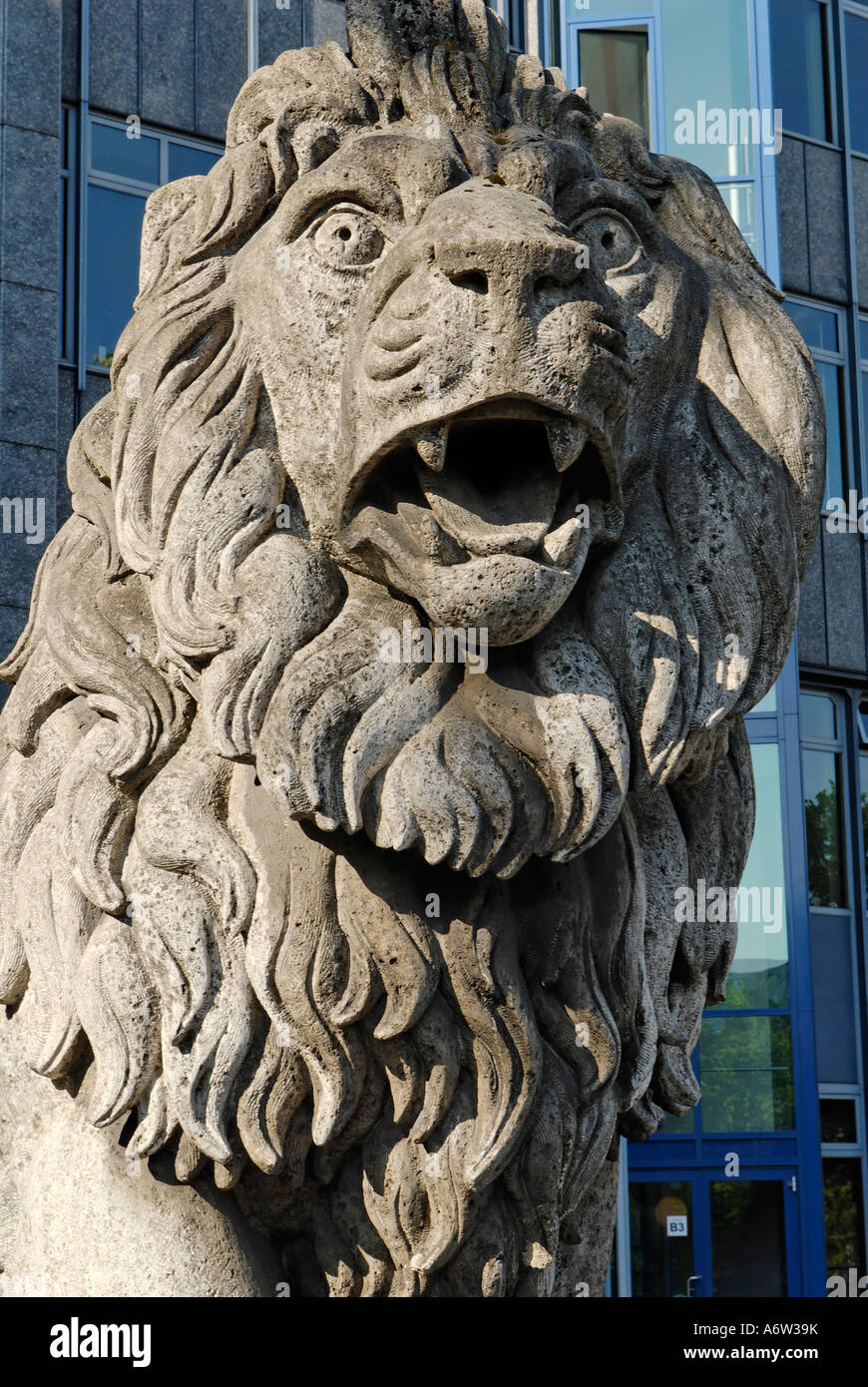Bavarian lion in front of Bayerische Landesbank, Munich, Bavaria ...