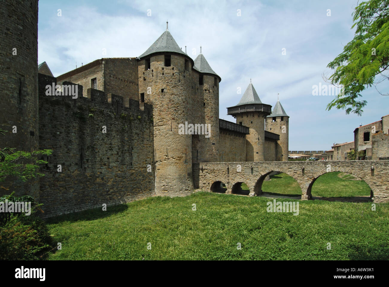 Carcassonne part of the fortified medieval town Stock Photo - Alamy