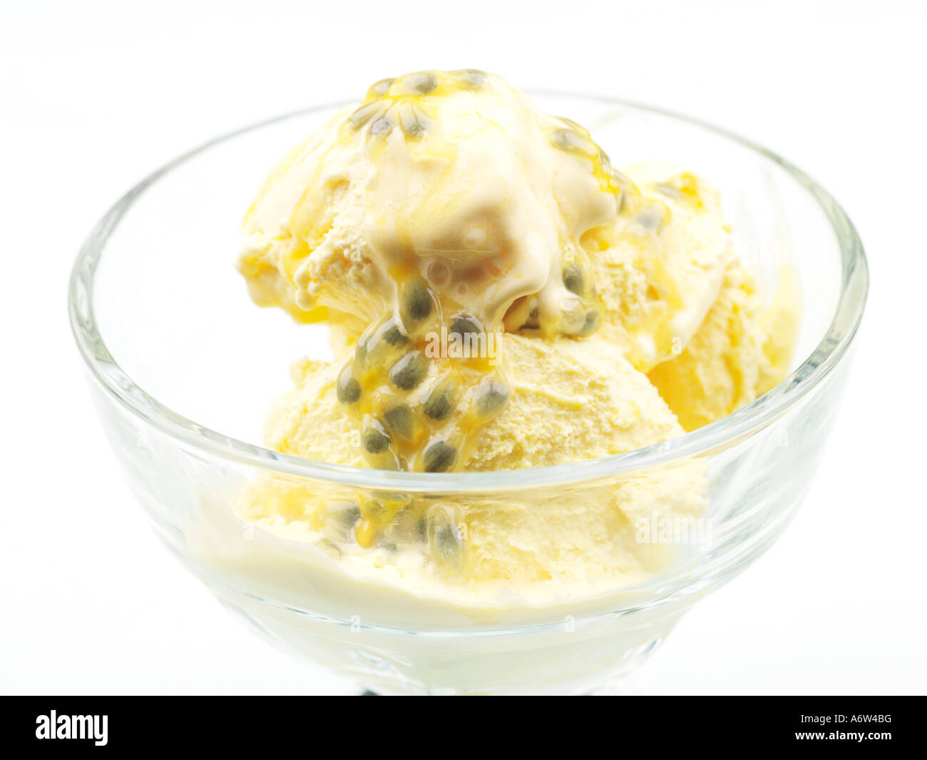 Passion Fruit Ice Cream Stock Photo - Alamy