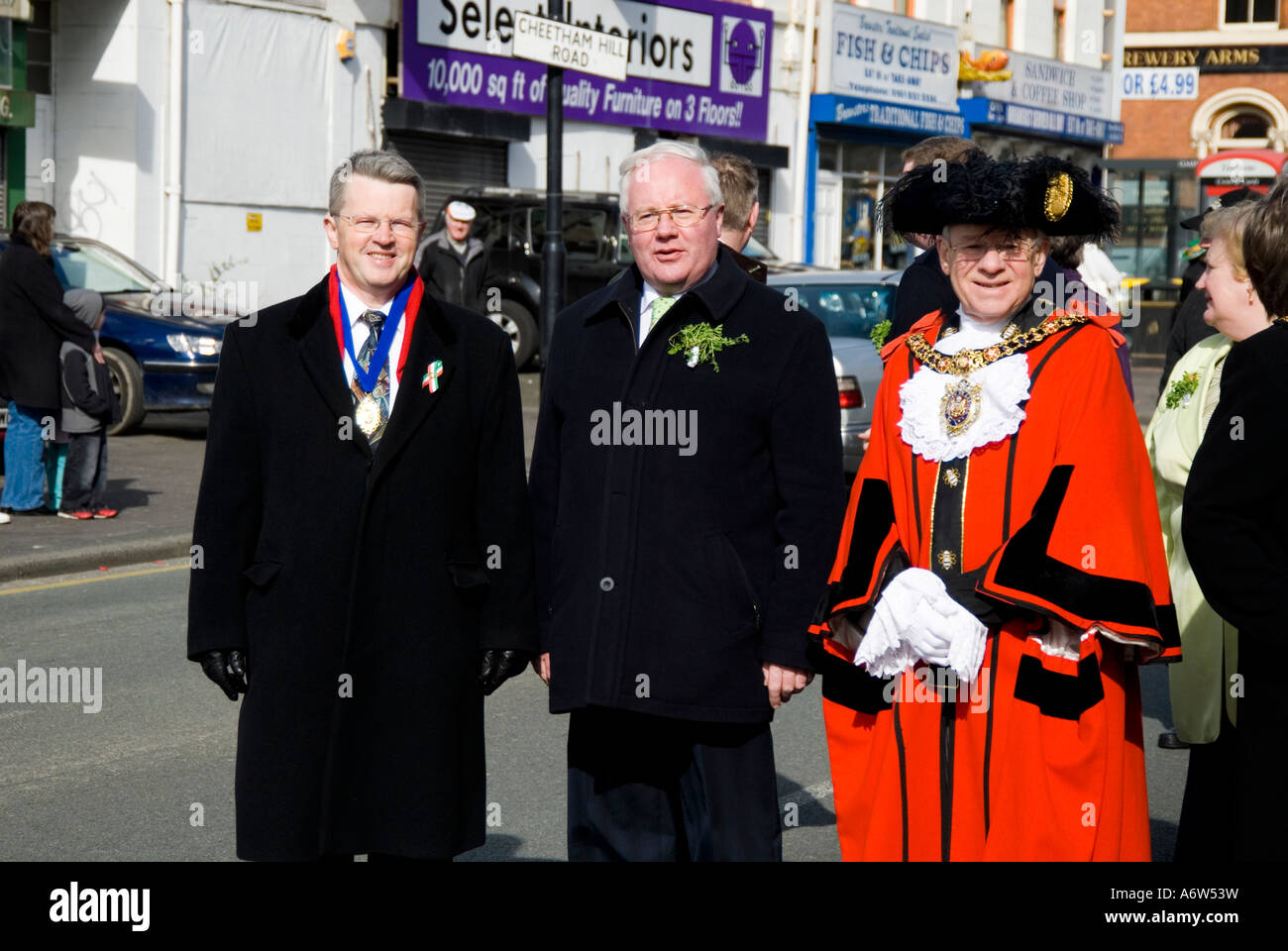 The Former Manchester Lord Mayor David Sandiford in St.Patrick Day ...