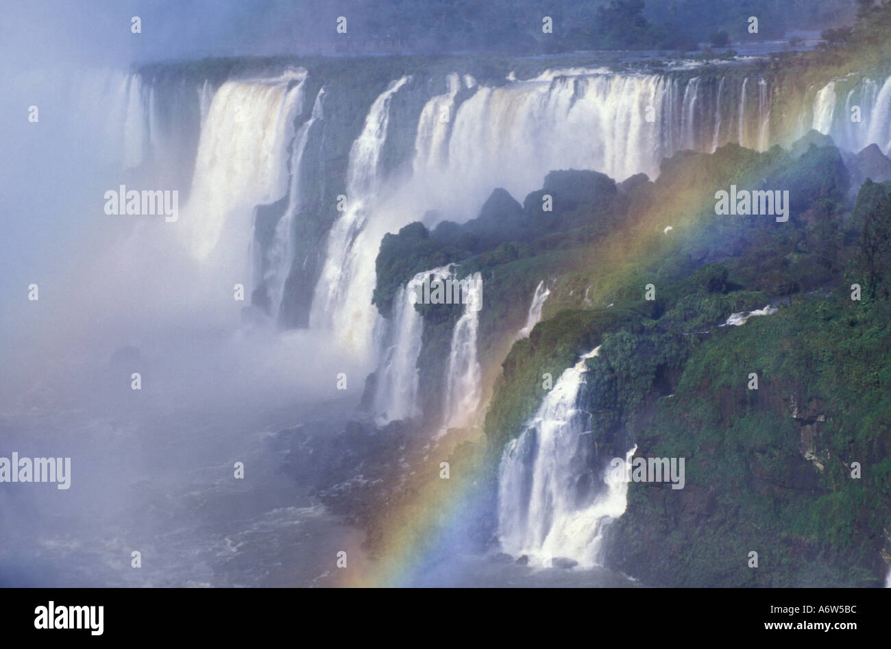 Iguaçú Falls border of Brazil and Argentina Stock Photo - Alamy