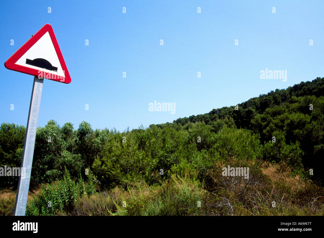European road sign signs motoring speed bump bumps hi-res stock ...