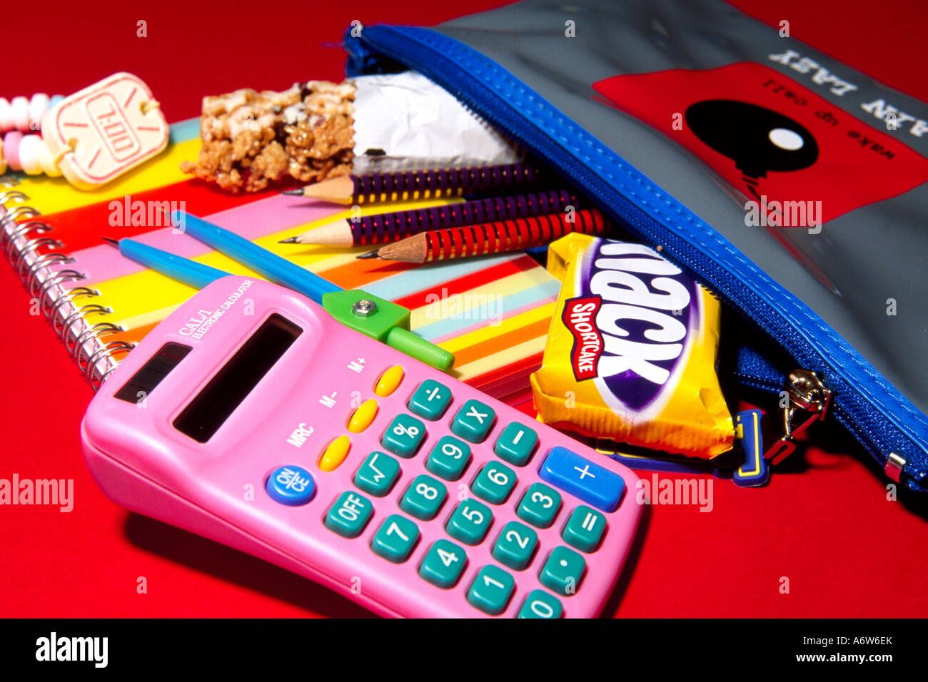 Pencils case calculator ruler hi-res stock photography and images - Alamy