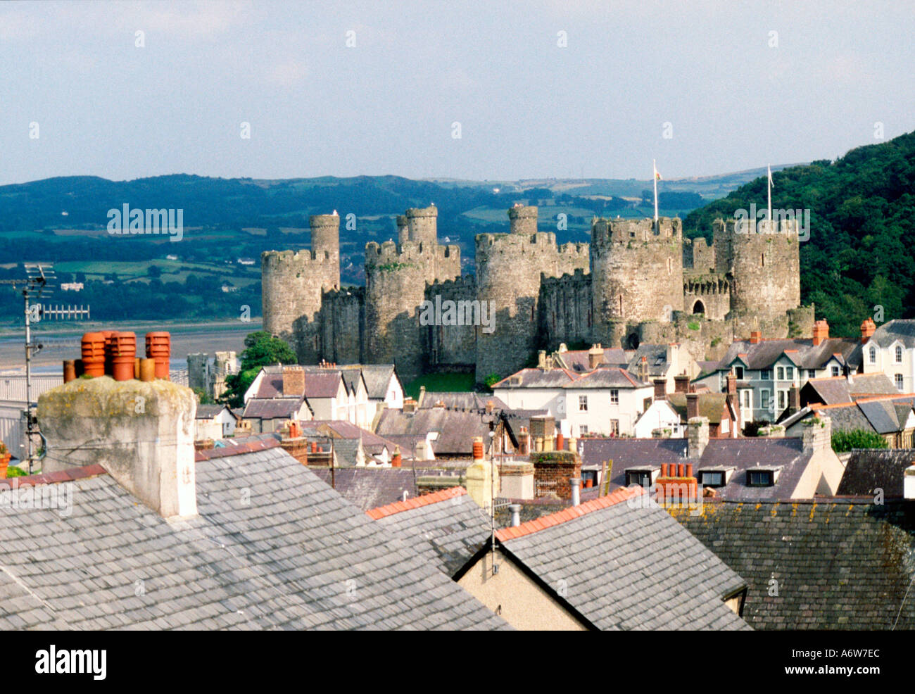 Conwy castle aerial hi-res stock photography and images - Alamy
