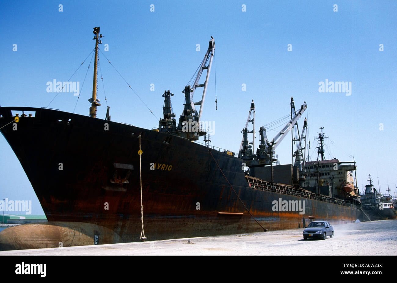 Dubai UAE Jebel Ali Port Tanker And Car Stock Photo - Alamy