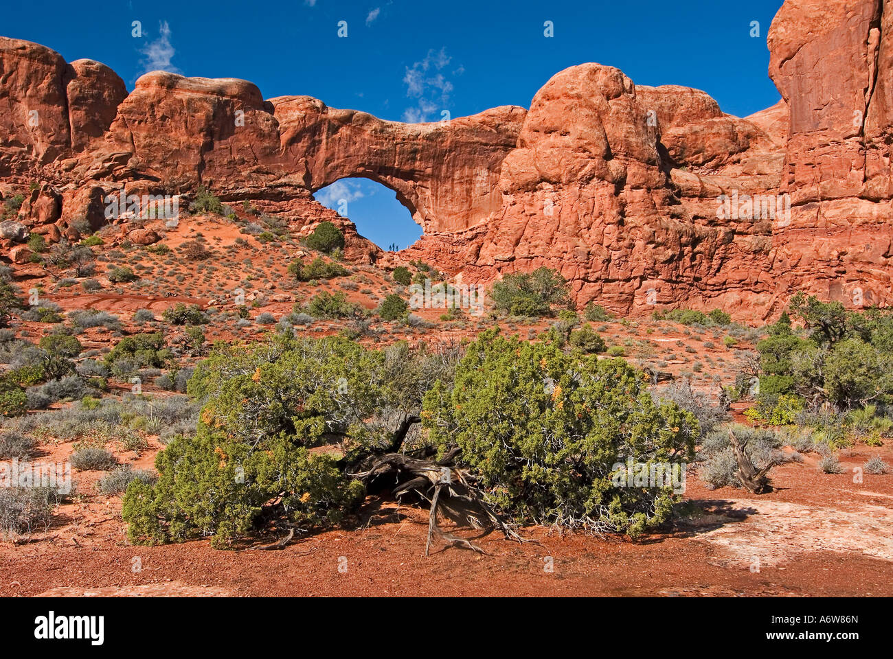 Natural arch North Window in Arches National Park Utah USA Stock Photo ...