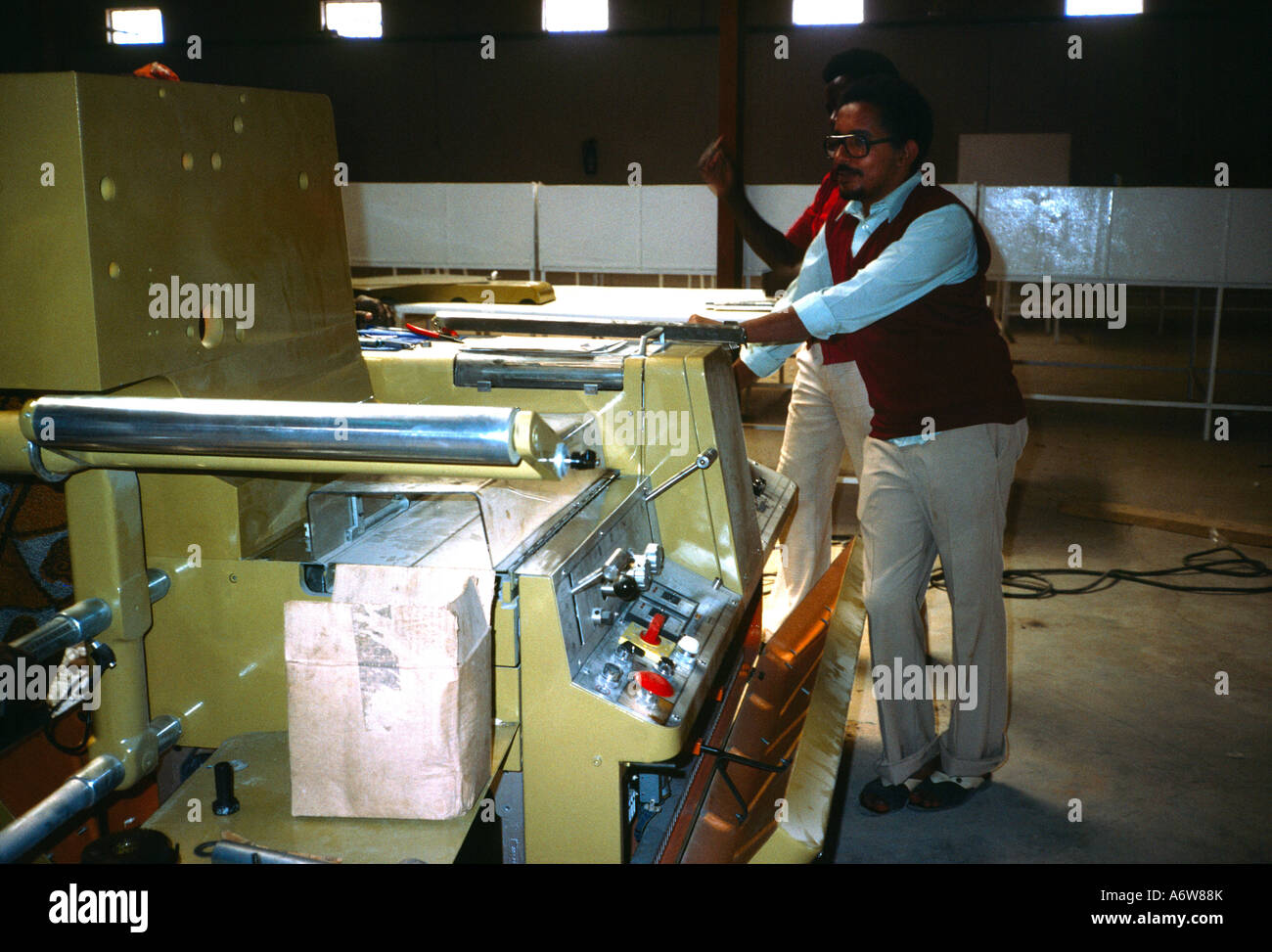 Nigeria Factory Interior Stock Photo - Alamy
