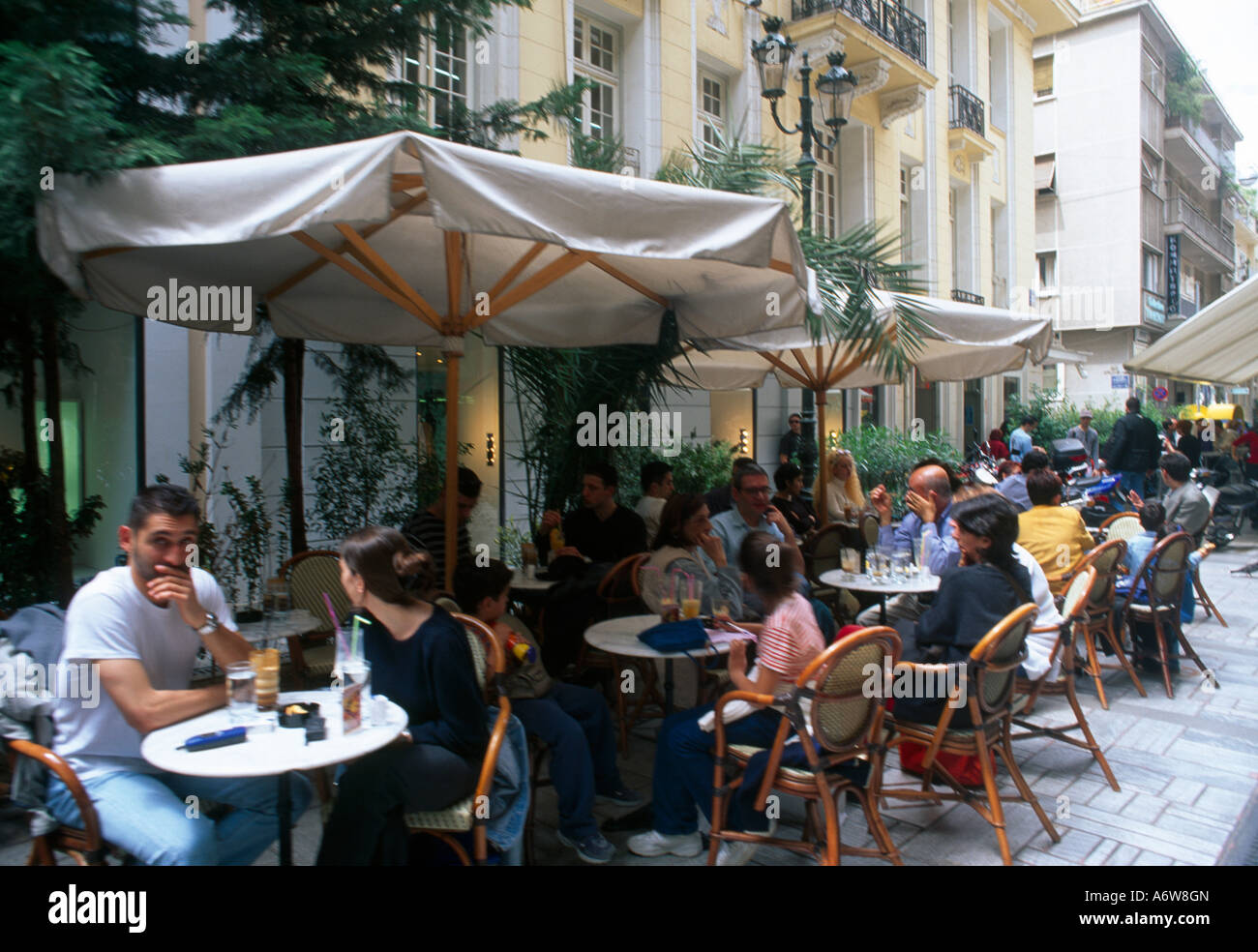 Athens Greece Kolonaki Square People Outside Cafe Stock Photo - Alamy