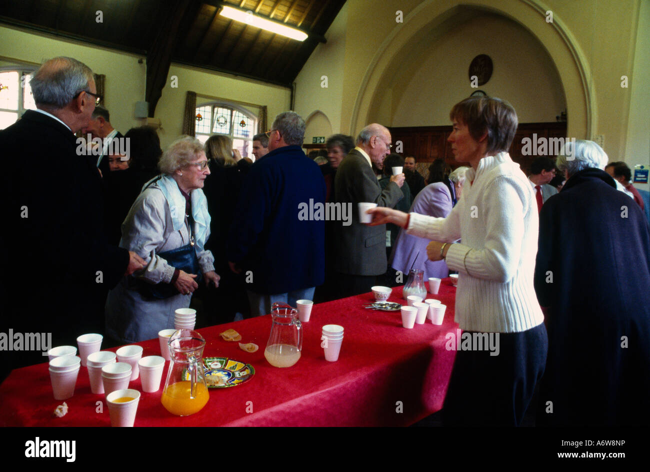 Presbyterian Church refreshments In Church Hall After Service Stock ...
