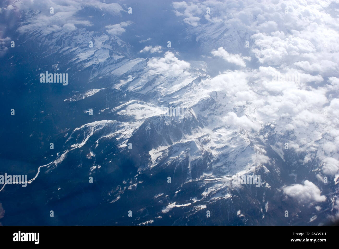 Flight over the Alps Stock Photo - Alamy