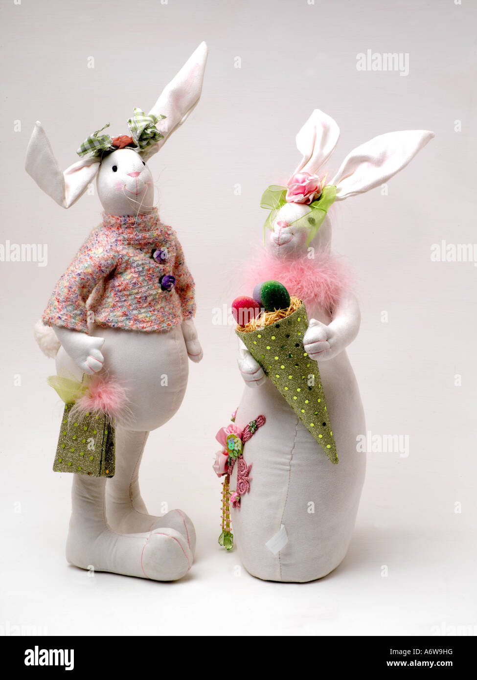 Two Easter Bunnies Stock Photo - Alamy