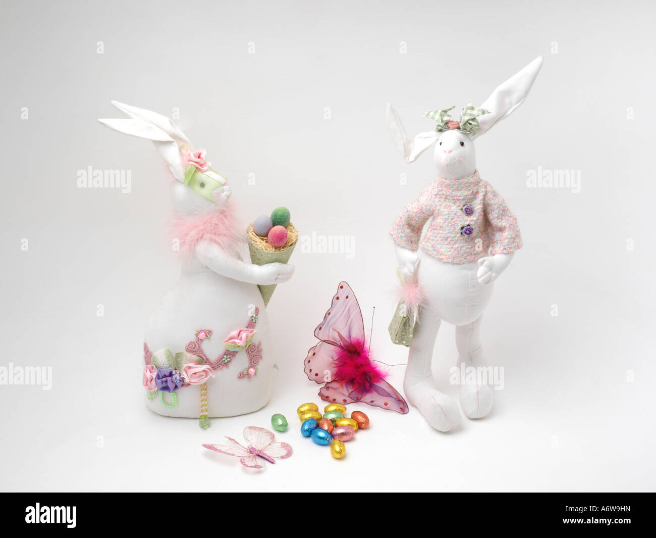 Two Easter Bunnies Stock Photo - Alamy